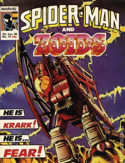 Spider-Man and Zoids #14 Published June 1986 | Key Coll