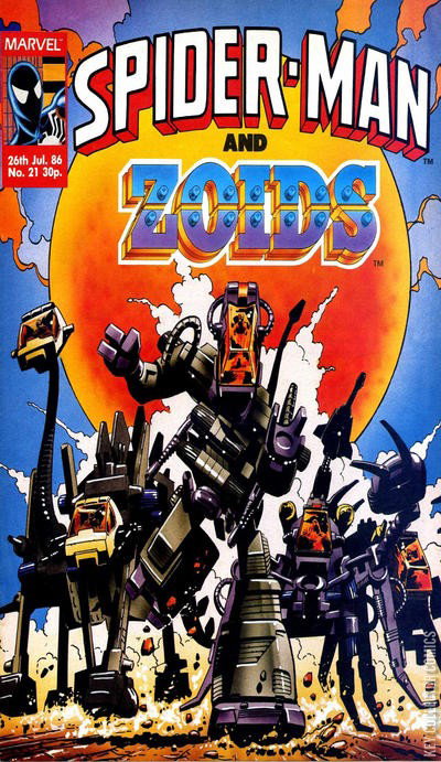 Spider-Man and Zoids #21 Published July 1986 | Key Coll