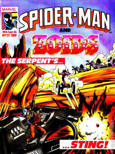 Spider-Man and Zoids #29 Published September 1986 | Key