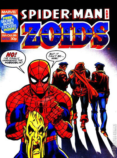 Spider-Man and Zoids #32 Published October 1986 | Key C