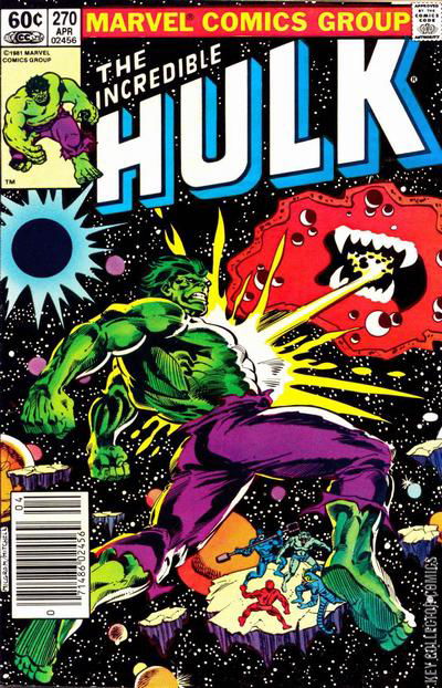 Incredible Hulk #270 Newsstand Published April 1982