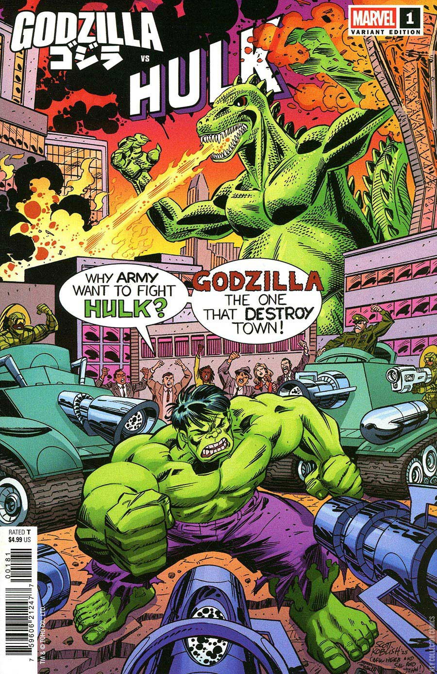 Godzilla vs The Incredible Hulk #1 Variant Published April