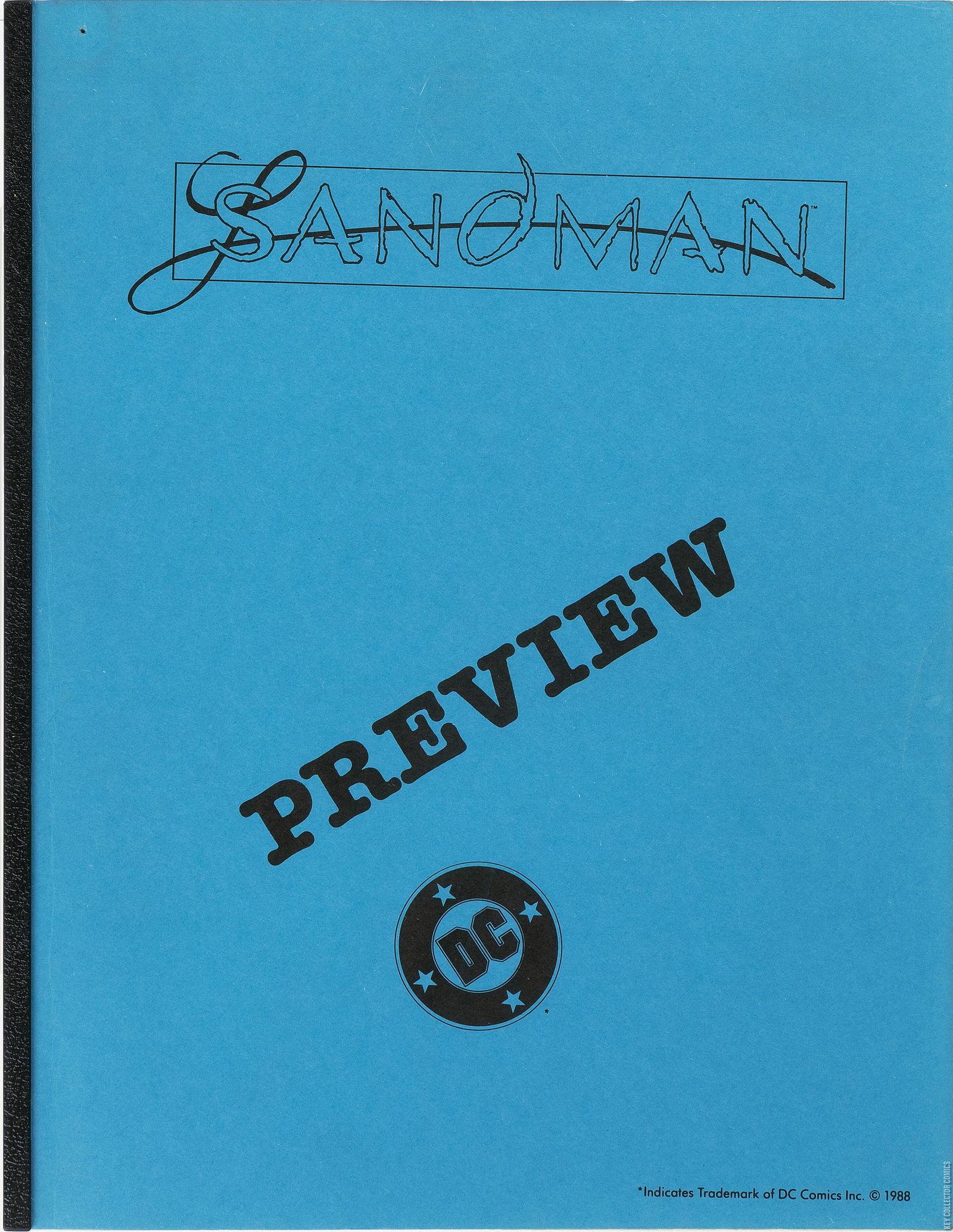 The Sandman #1 Preview Published December 1988 | Key C