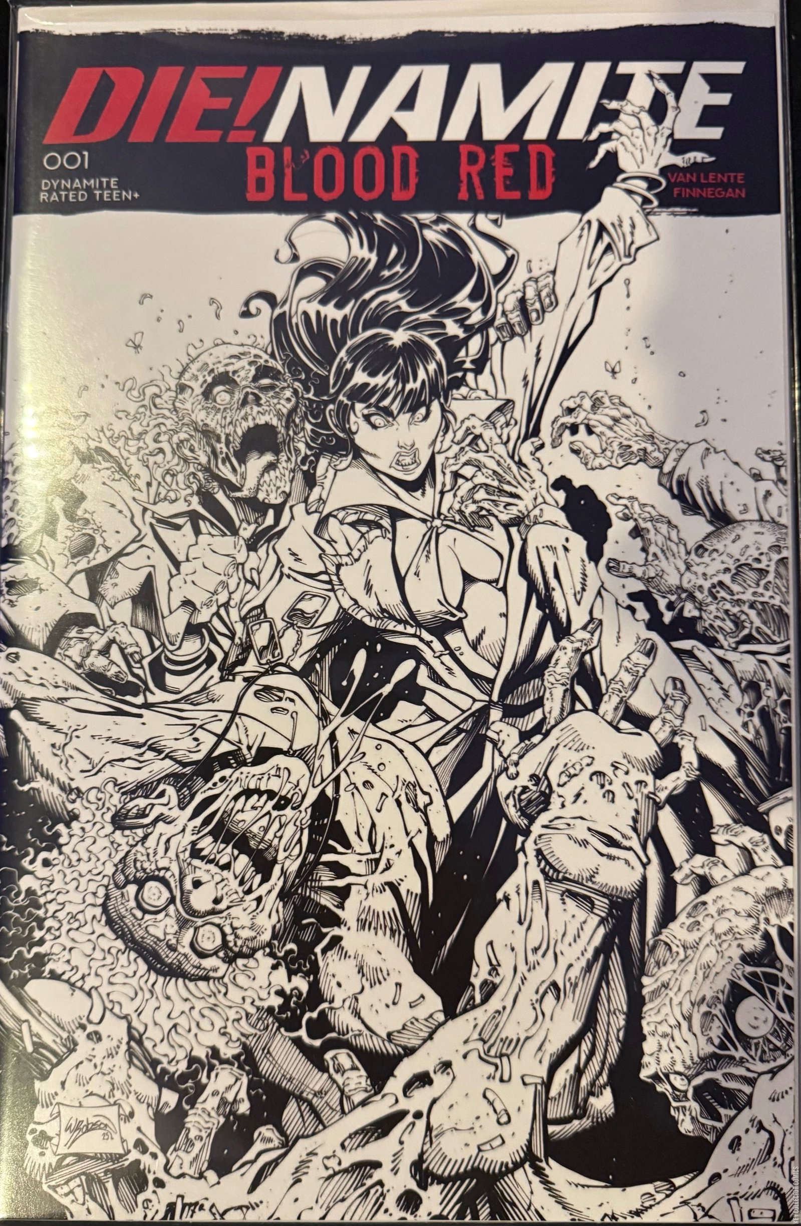 Die!namite: Blood Red #1 Black & White Published November 2
