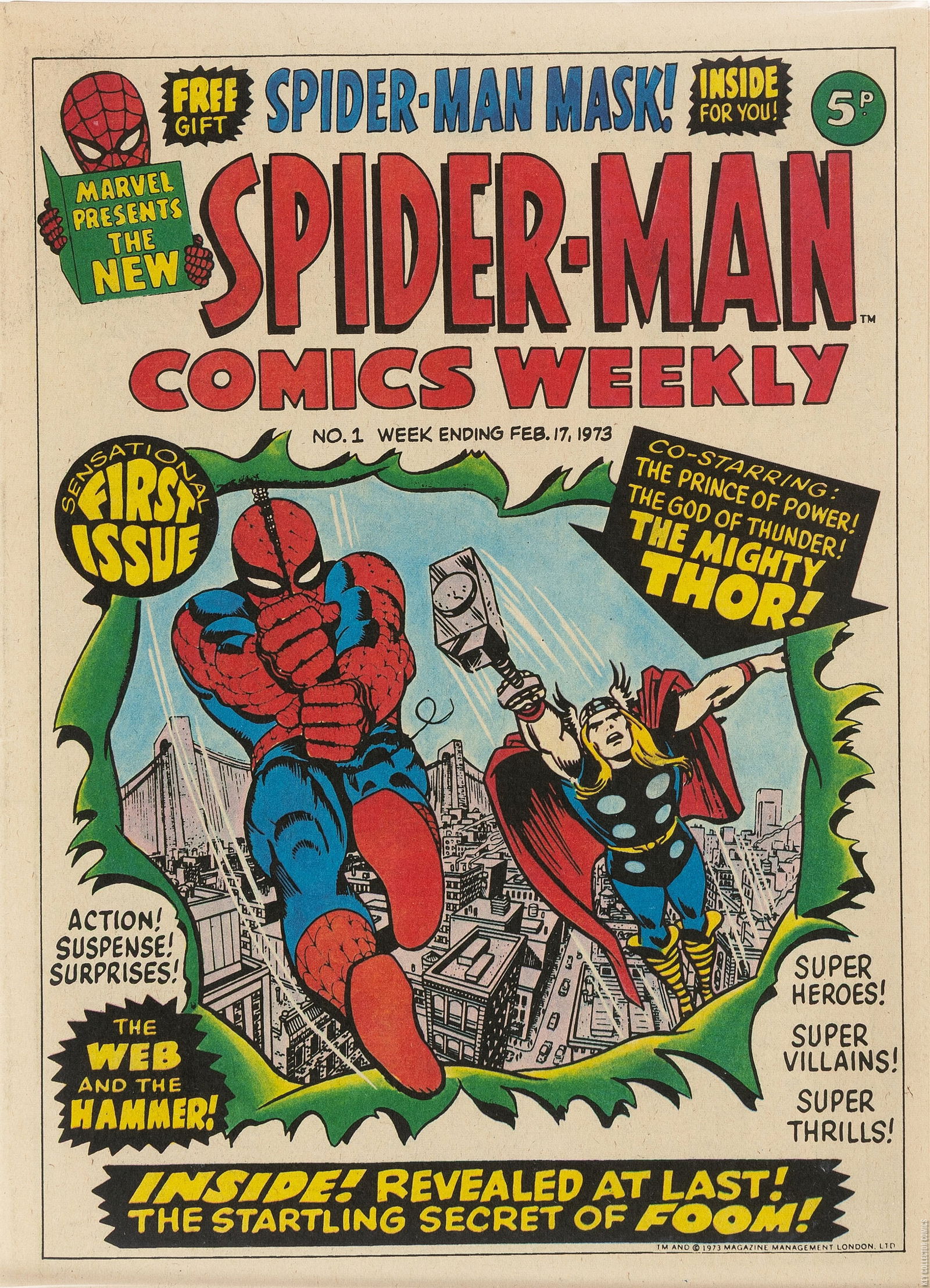 Spider-Man Comics Weekly #1 Published February 1973 | K