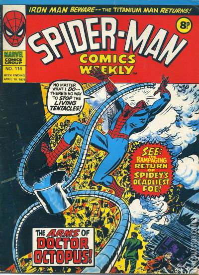 Spider-Man Comics Weekly #114 Marvel UK Published April 197