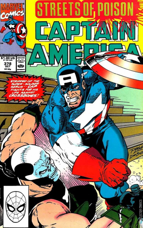Captain America #378 Published October 1990 | Key Colle