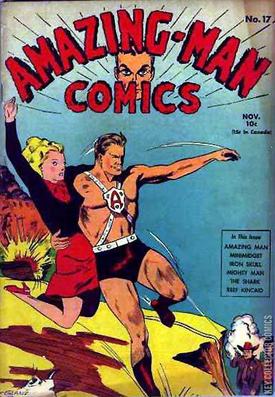 Amazing-Man Comics #17 Published November 1940 | Key Co