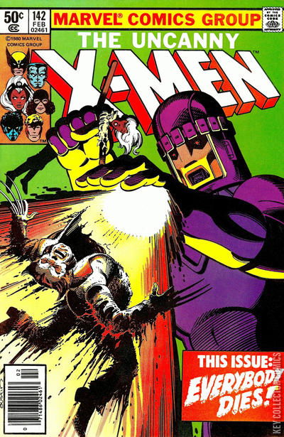 Uncanny X-Men #142 Newsstand Published February 1981