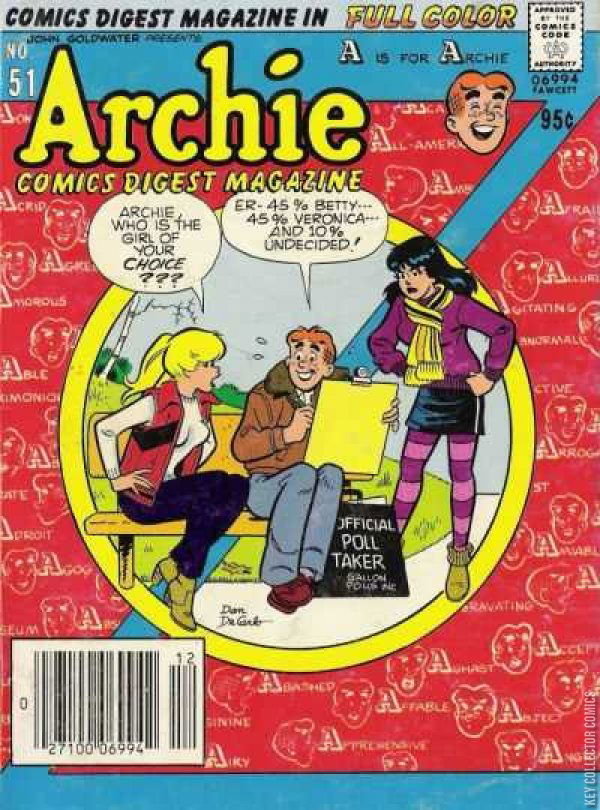 Archie Comics Digest #51 Published December 1981 | Key