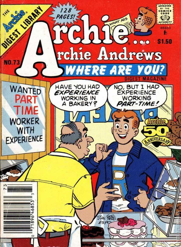 Archie Andrews Where Are You #73 Published April 1991