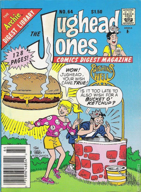 The Jughead Jones Comics Digest Magazine #64 Published Augus