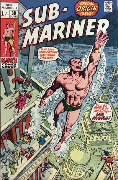 Sub-Mariner #38 UK Edition Published June 1971 | Key C
