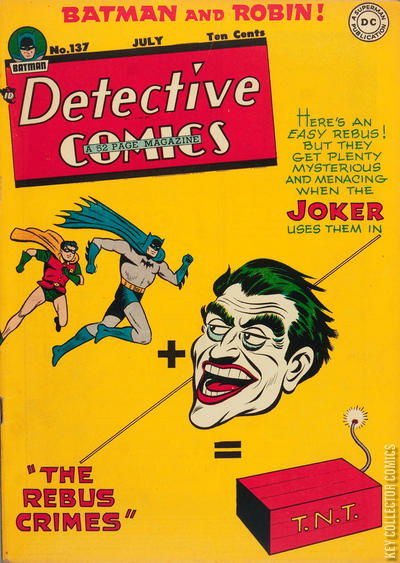 Detective Comics #137 Published July 1948 | Key Collect