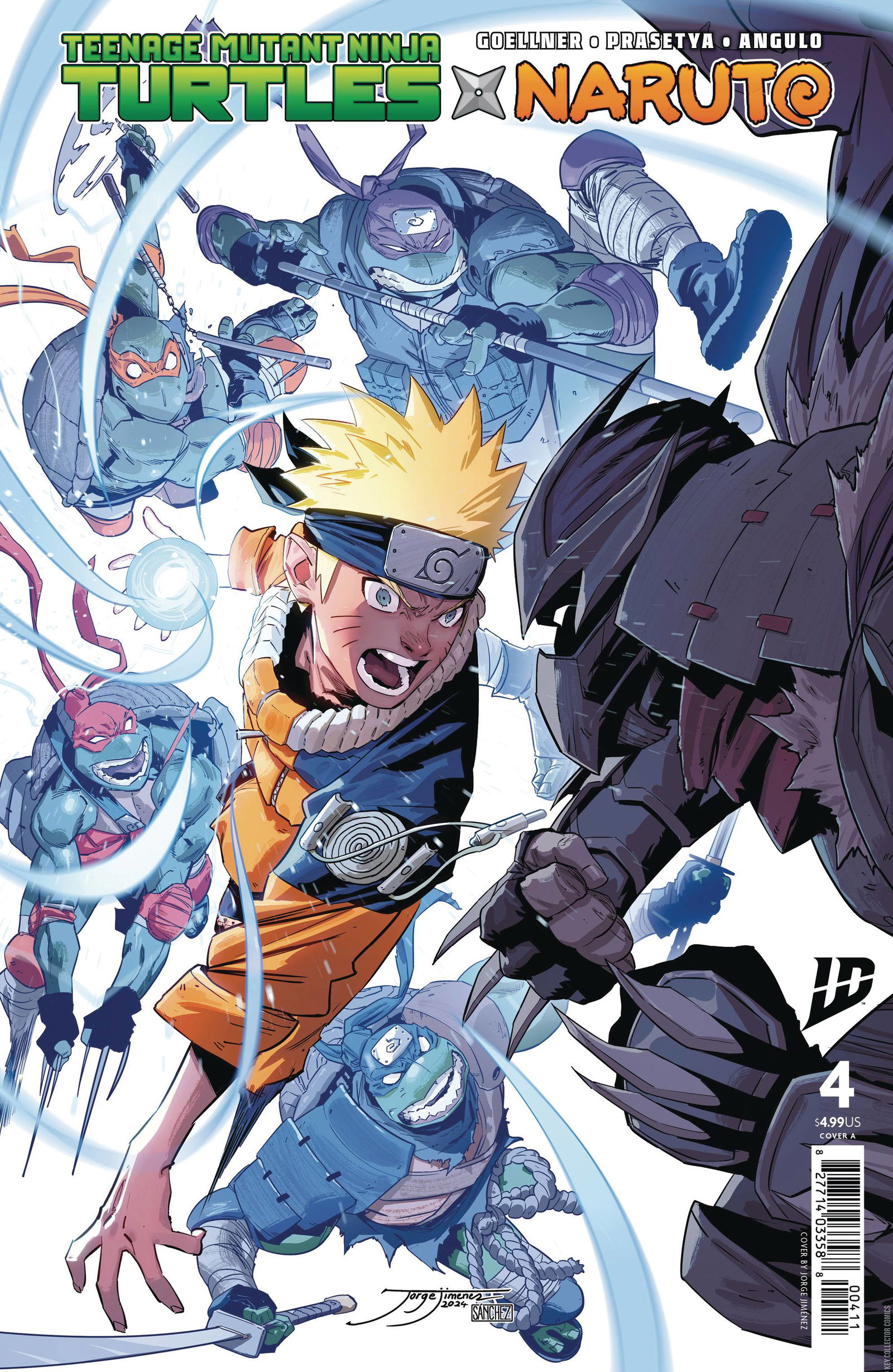 Teenage Mutant Ninja Turtles / Naruto #4 Published June