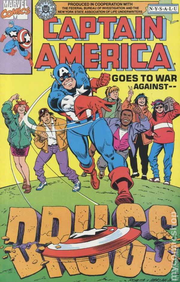 Captain America Goes to War Against Drugs #1 Variant Publis