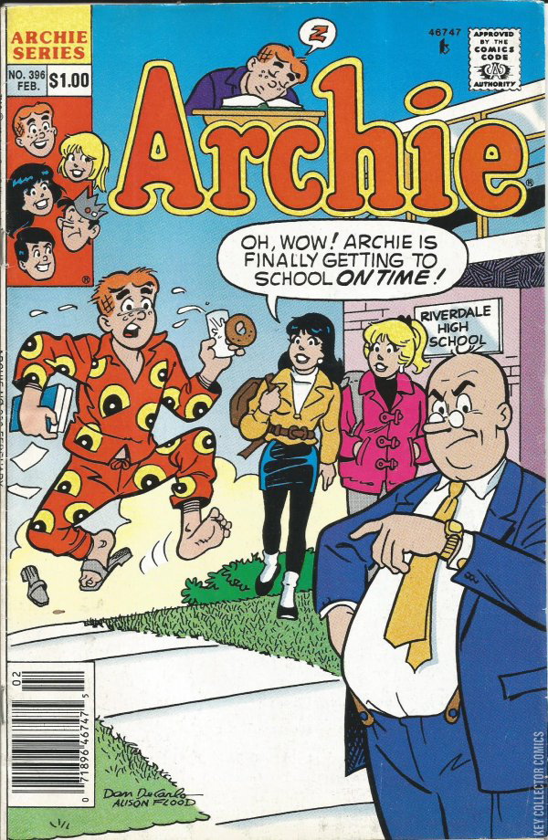 Archie Comics #396 Published February 1992 | Key Collec