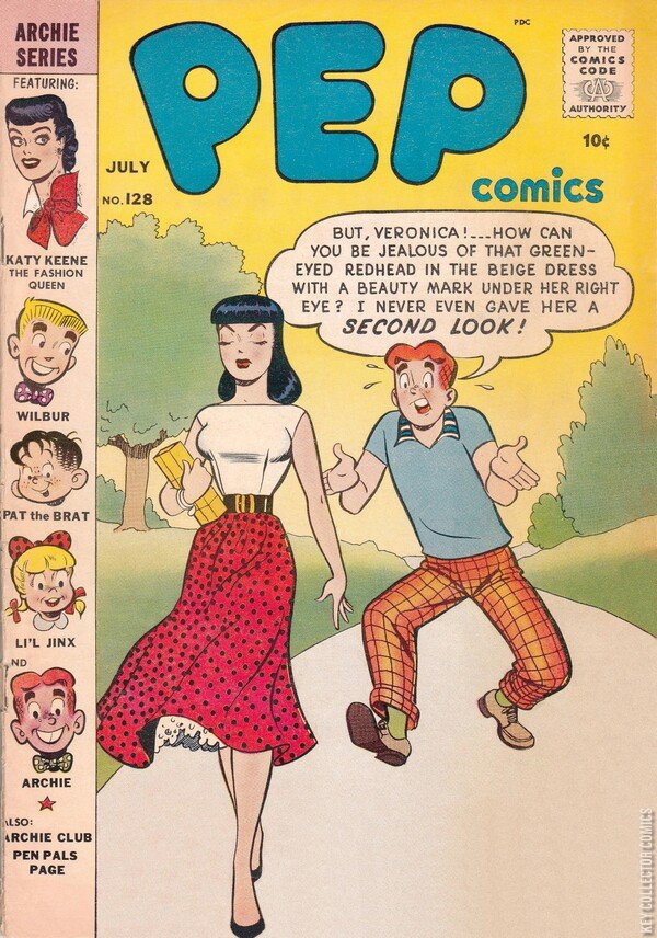 Pep Comics #128 Published July 1958 | Key Collector Comics