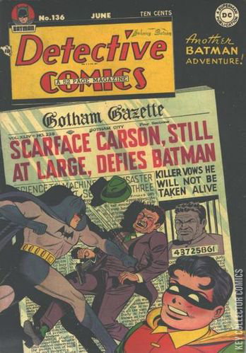 Detective Comics #136 Published June 1948 | Key Collect