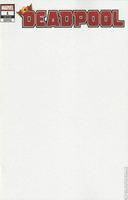 Deadpool #1 Blank Published November 2019 | Key Collec