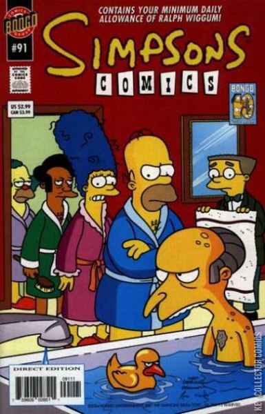 Simpsons Comics #91 Published February 2004 | Key Colle