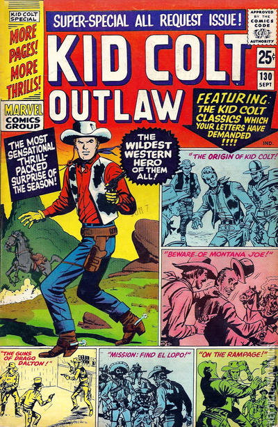 Kid Colt Outlaw #130 Published September 1966 | Key Col